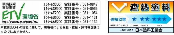 ミラクール(遮熱塗料) 製品情報|株式会社ジャロック|取扱商品一覧。お探しの製品を簡単絞込み機能搭載!
