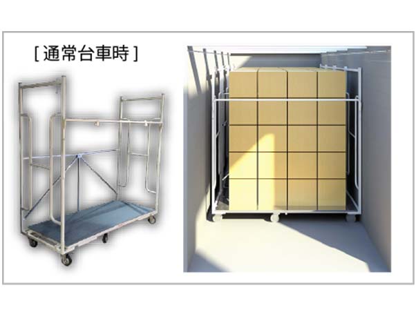 I Cart(アイカート)/折畳み台車株式会社ジャロック|従来のカゴ台車よりも省スペースで折り畳み可能。トラックのルート配送用に。 製品