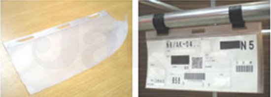 ネームプレート&ネームのれん株式会社ジャロック|株式会社ジャロック|製品情報|組立パイプに装着可能なワンタッチタイプ。ローラーラックの投入口