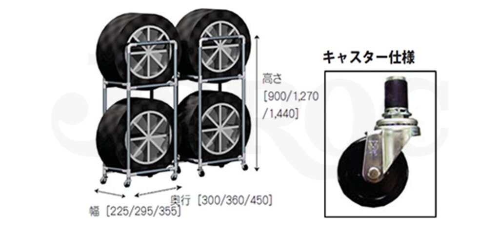 パイプタイヤラック|株式会社ジャロック|製品情報|組立パイプ&ジョイントを用い簡単に作成可能なタイヤラック。ガレージの空きスペースにスッキリ収納!