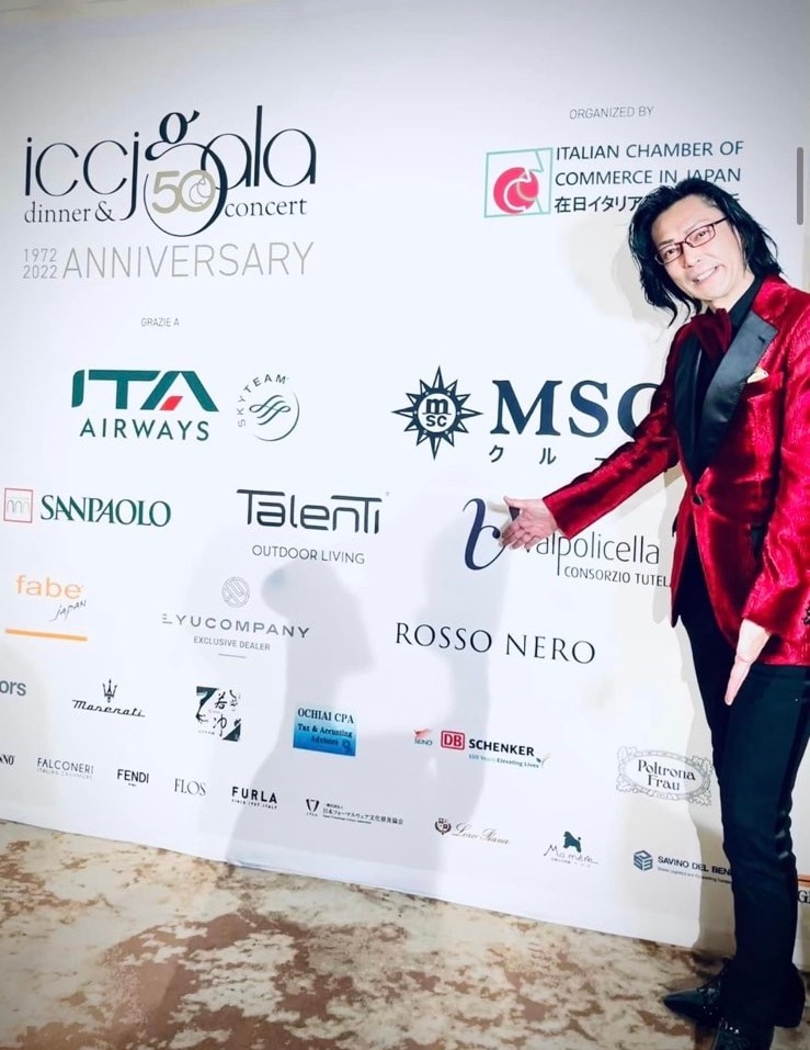 在日イタリア商工会議所iccj50周年ガラディナーに、ロッソネロがスポンサーとして参加! 南青山オーダータキシード専門店ロッソネロ