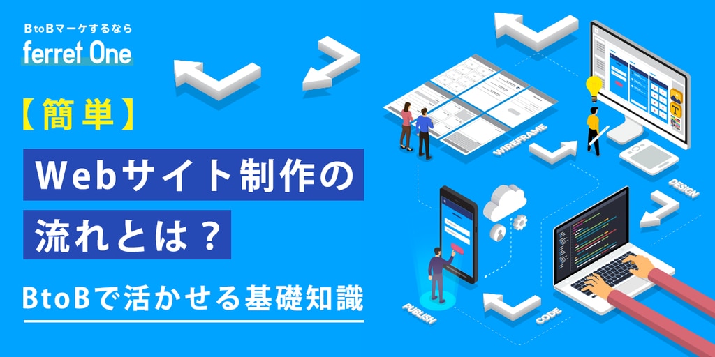 【簡単】Webサイト制作の流れとは？BtoBで活かせる基礎知識 | Webマーケティングツール『ferret One』