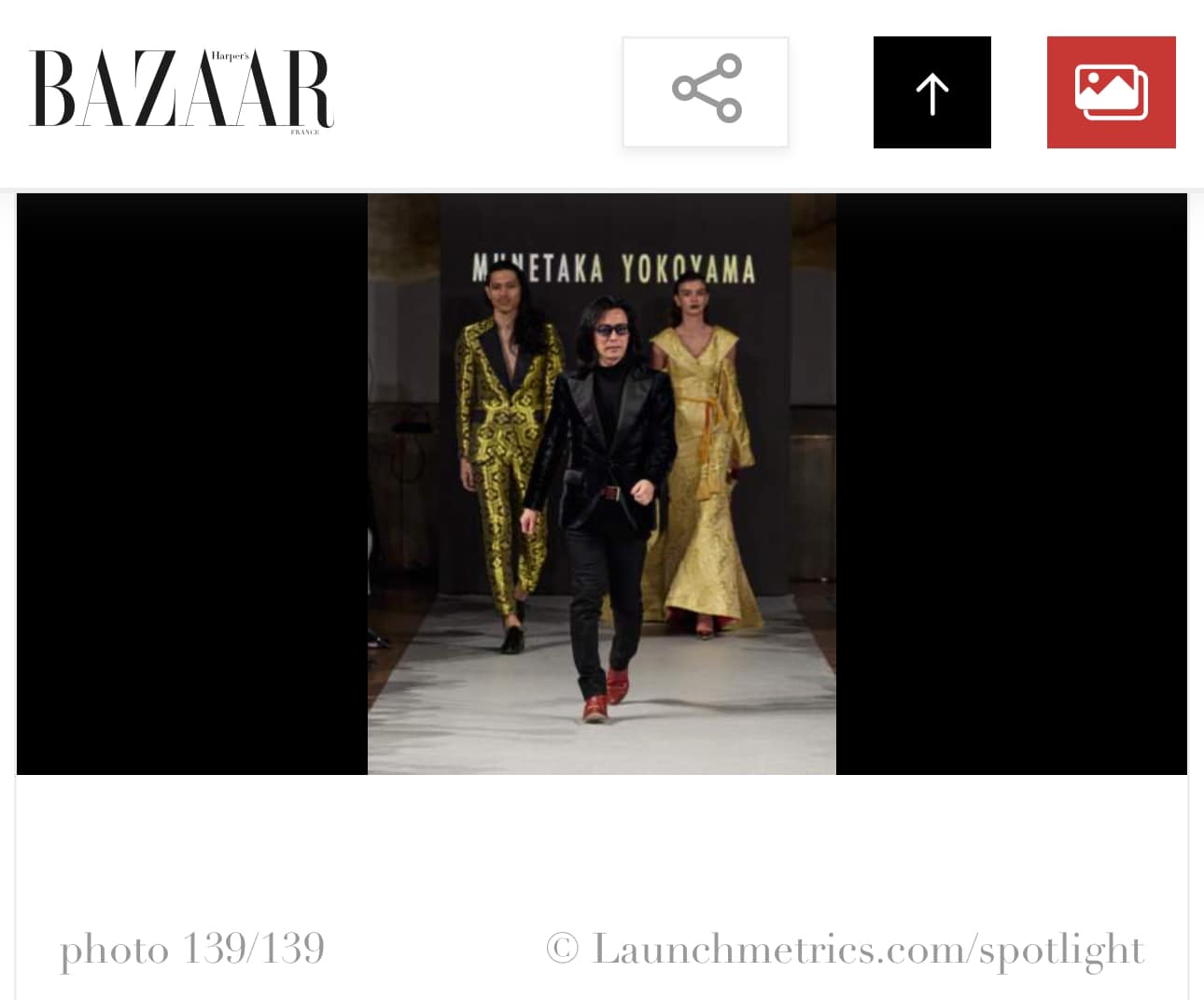 世界有数のファッション誌「harpers Bazaar France」に【munetaka Yokoyama】が掲載! 南青山オーダー