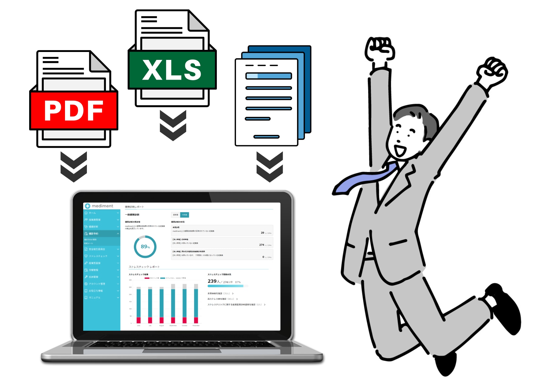 健康管理システム【mediment】健康診断の予約・管理すべてお任せ！