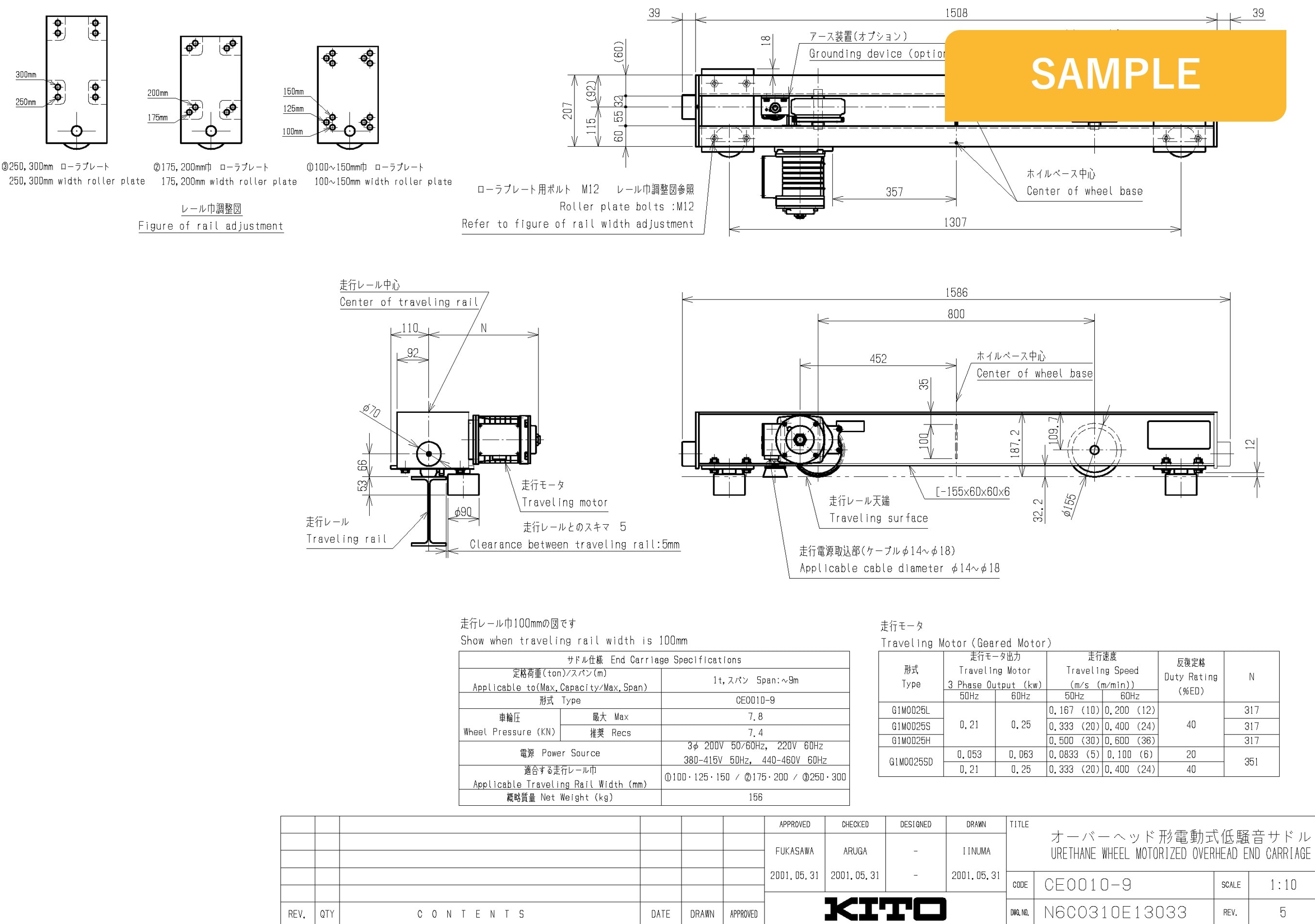 オーバーヘッド形電動式低騒音サドル Ceocweo 1